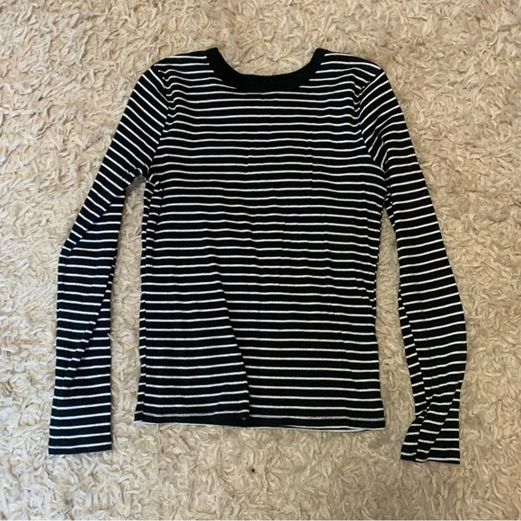 Target | Tops | Target Striped Black And White Long Sleeve Tee | Poshmark
